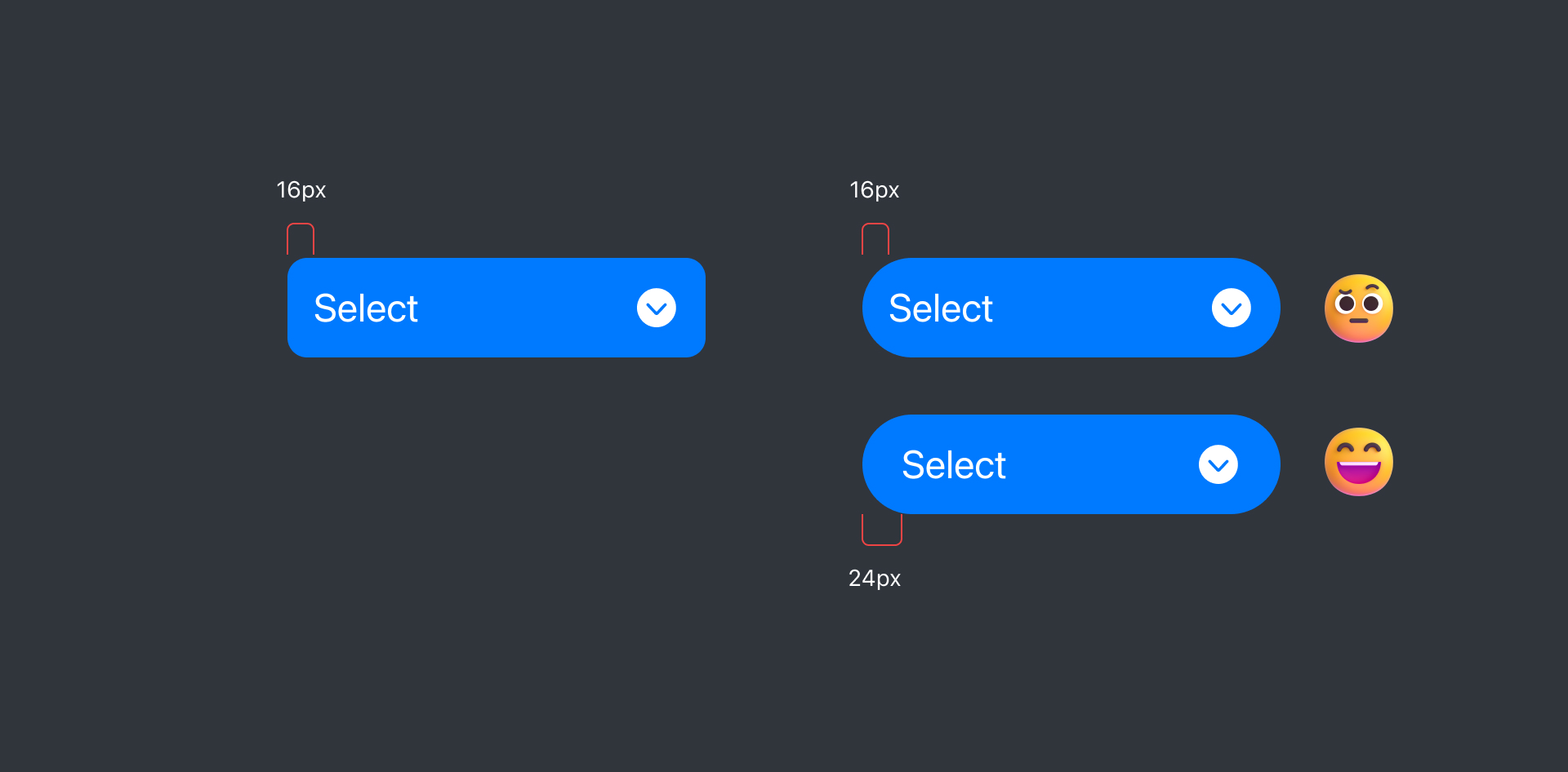 The use of rounded corners in user interface design